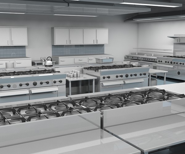 ArtStation - Commercial Kitchen 3D Model | Resources