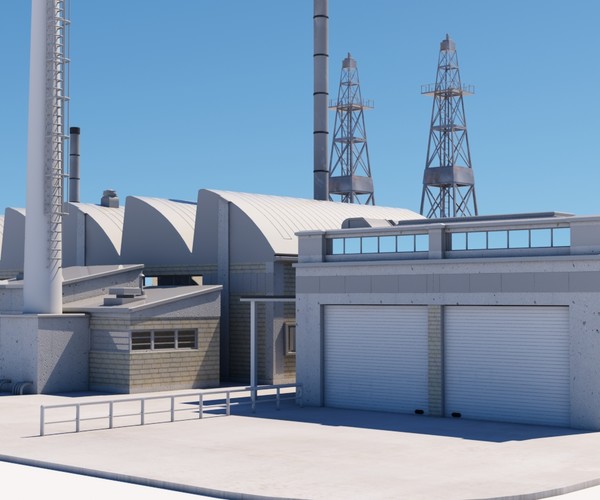 ArtStation - Factory Industrial 3D Model | Game Assets