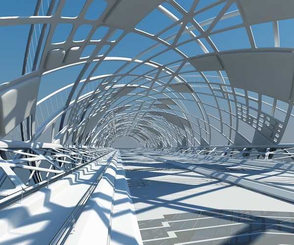 ArtStation - Futuristic Suspension Bridge 2 HD | Resources