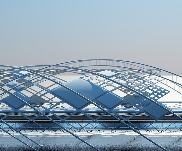 ArtStation - Futuristic Suspension Bridge 2 HD | Resources