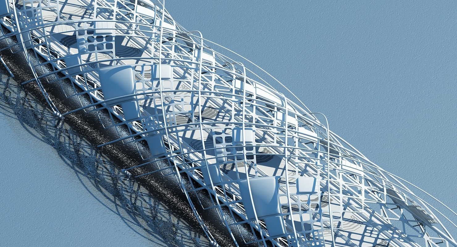 ArtStation - Futuristic Suspension Bridge 2 HD | Resources