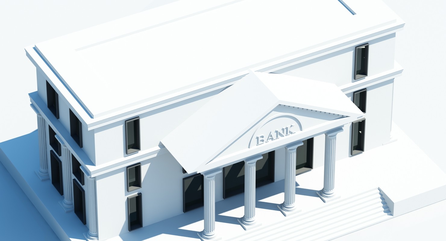 ArtStation - Bank Building 3D Model | Resources
