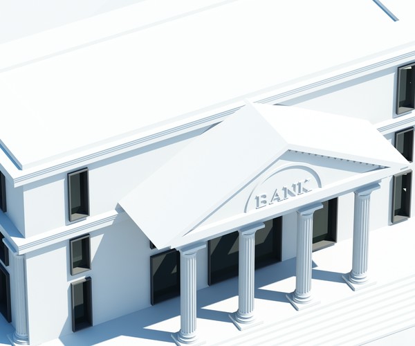 ArtStation - Bank Building 3D Model | Resources