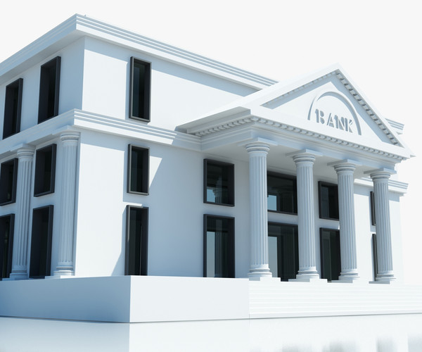 ArtStation - Bank Building 3D Model | Resources