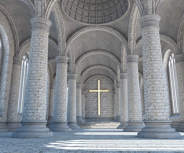 ArtStation - Cathedral Interior 1 3D MODEL | Resources