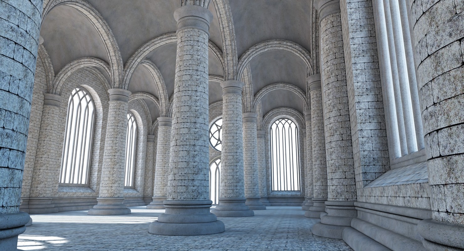 ArtStation - Cathedral Interior 1 3D MODEL | Resources