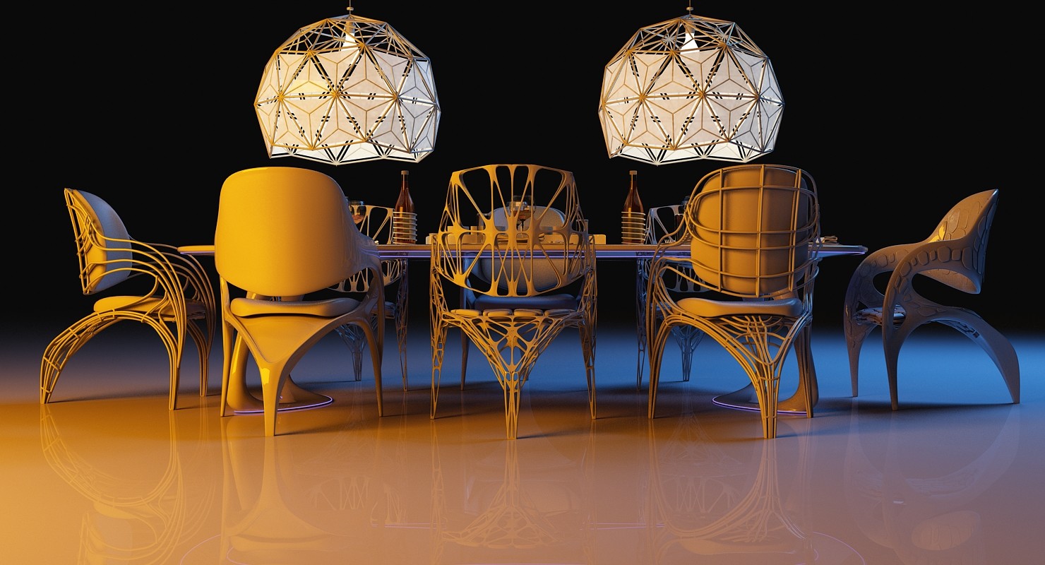 ArtStation - Futuristic Dining Set | Resources