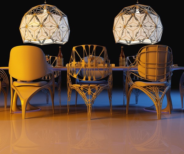 ArtStation - Futuristic Dining Set | Resources