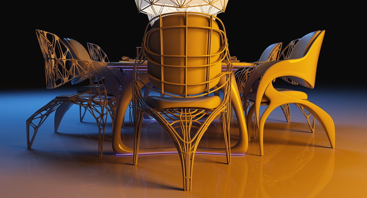 ArtStation - Futuristic Dining Set | Resources