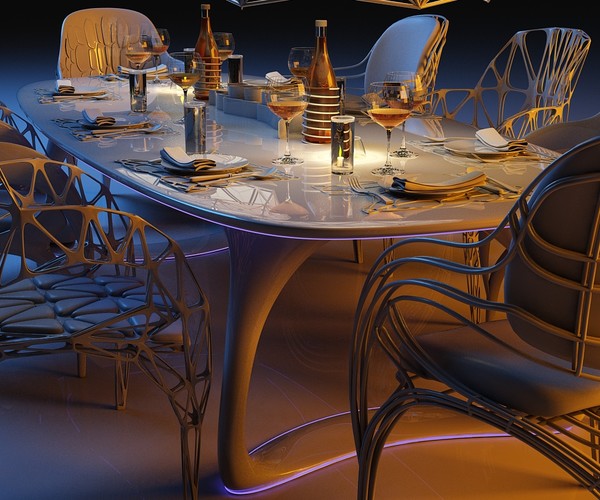 ArtStation - Futuristic Dining Set | Resources