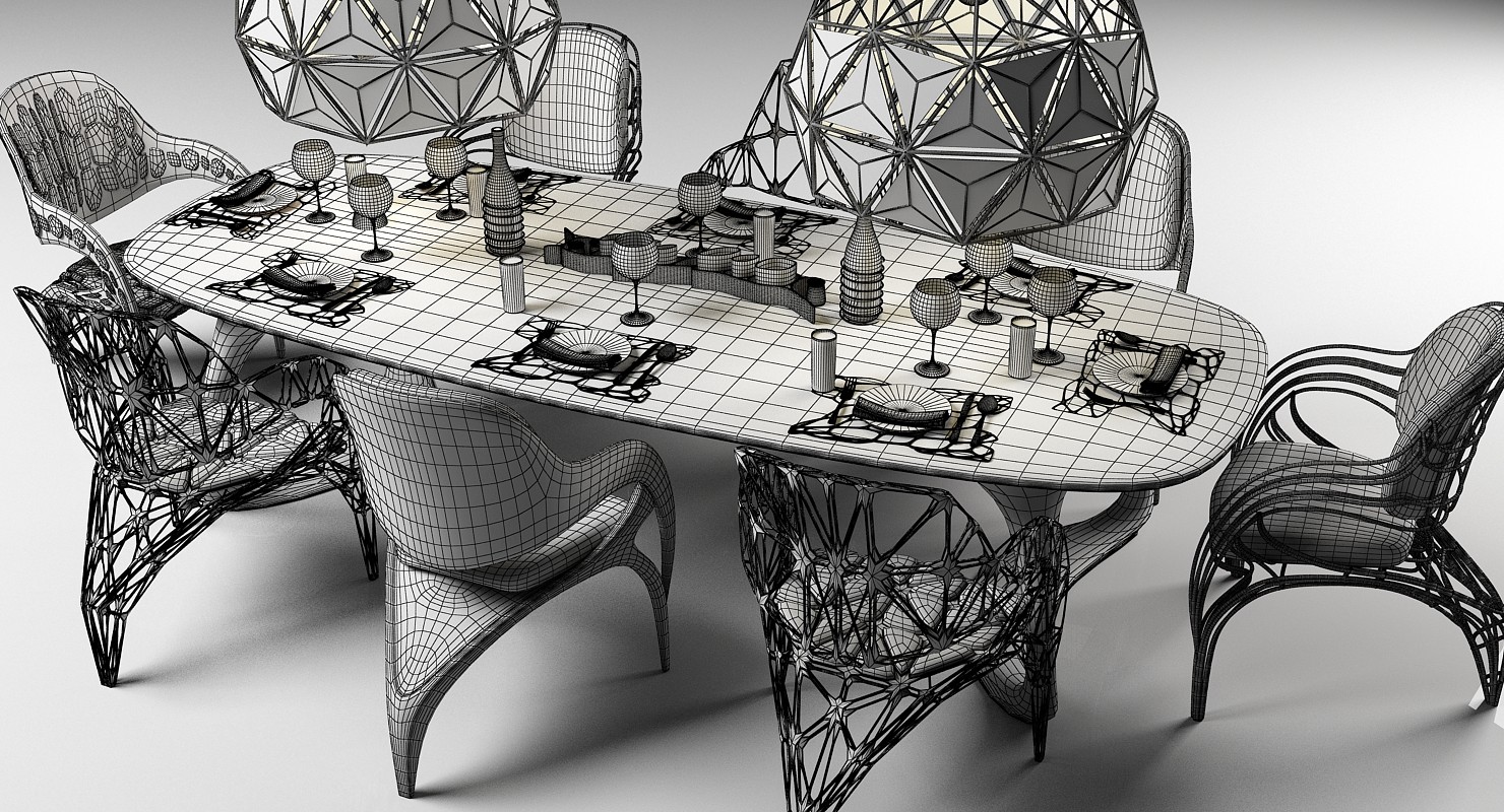 ArtStation - Futuristic Dining Set | Resources
