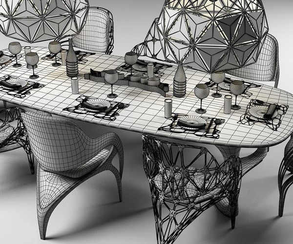 ArtStation - Futuristic Dining Set | Resources