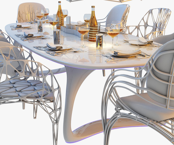 ArtStation - Futuristic Dining Set | Resources