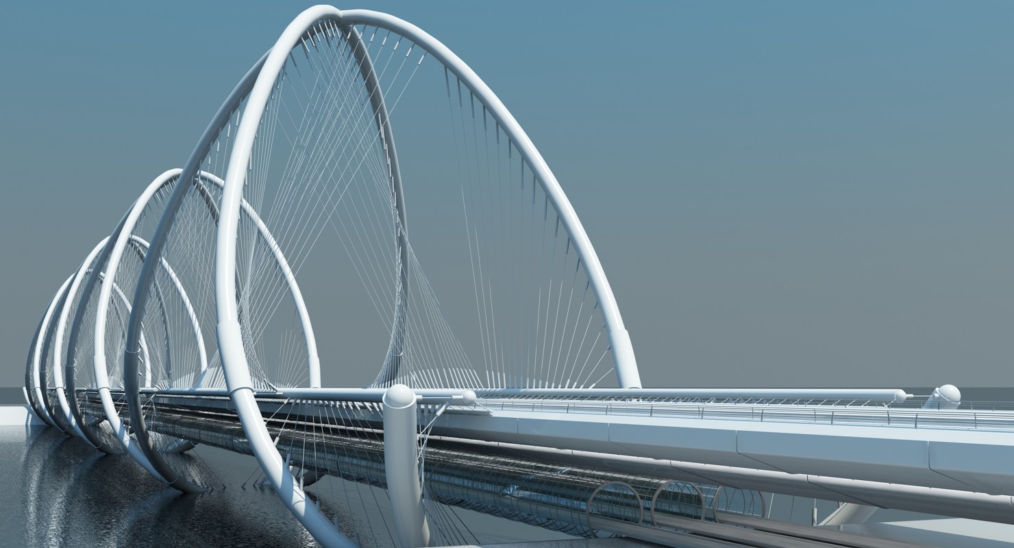 ArtStation - Futuristic Suspension Bridge 1 HD | Resources