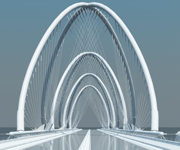 ArtStation - Futuristic Suspension Bridge 1 HD | Resources