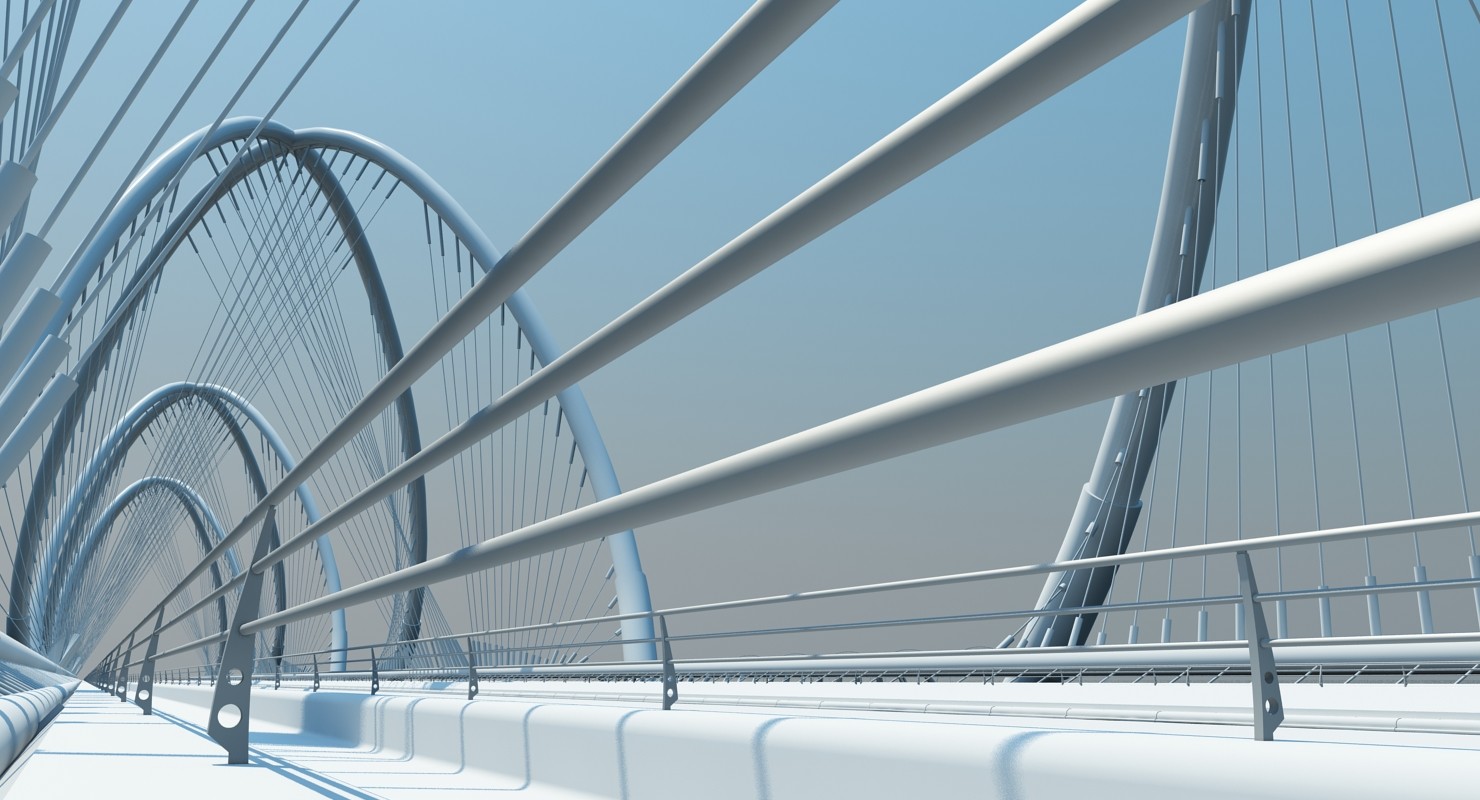 ArtStation - Futuristic Suspension Bridge 1 HD | Resources