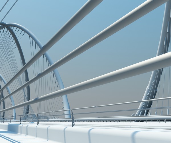 ArtStation - Futuristic Suspension Bridge 1 HD | Resources