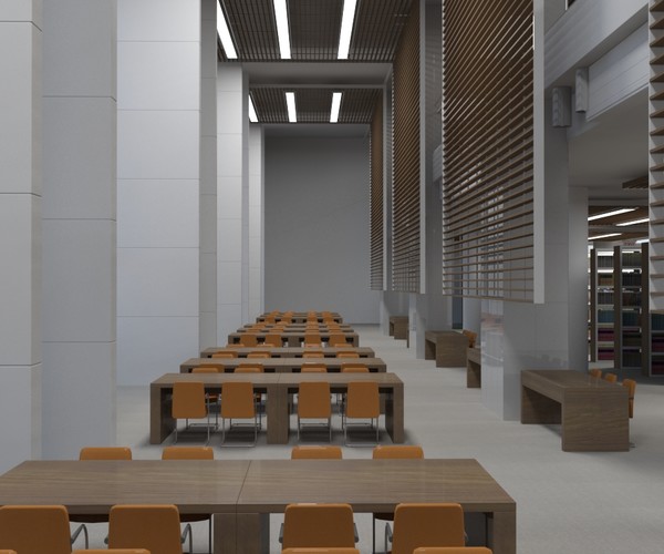 ArtStation - Library Interior 3d Scene | Resources