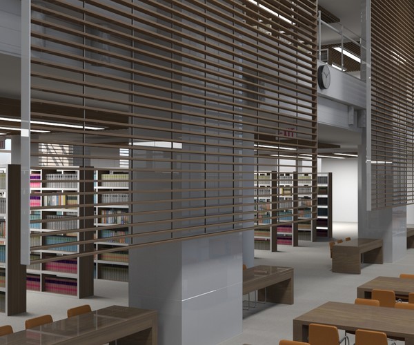 ArtStation - Library Interior 3d Scene | Resources