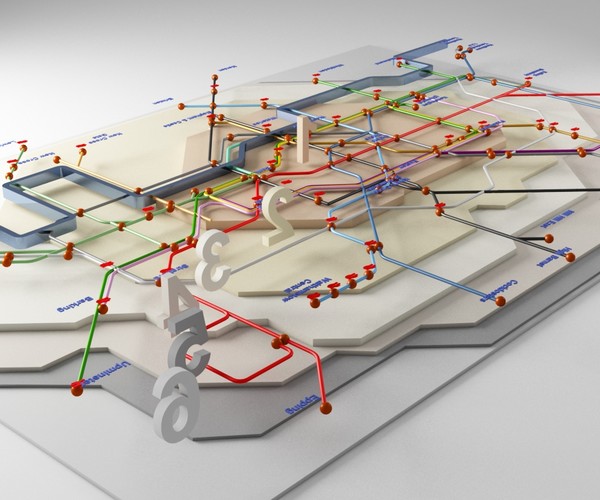 ArtStation - London Underground Map 3D | Resources