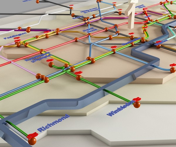 ArtStation - London Underground Map 3D | Resources