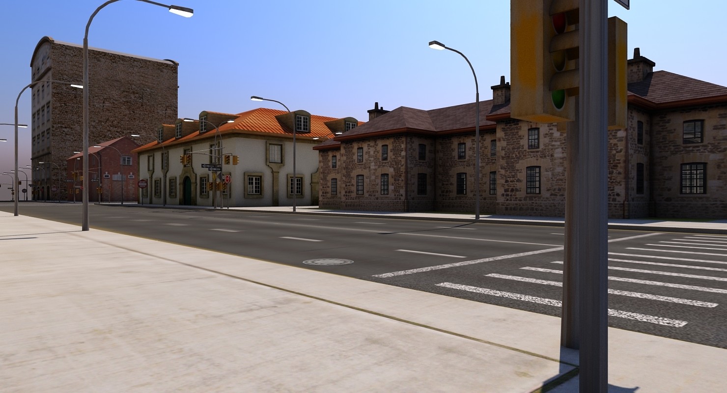 ArtStation - Low Poly City Block A | Game Assets