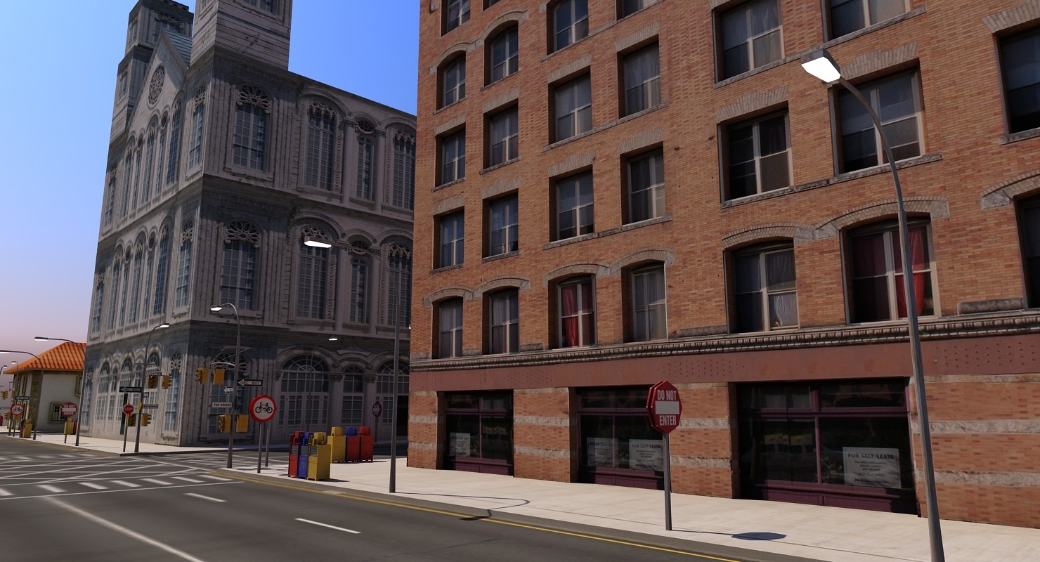 ArtStation - Low Poly City Block A | Game Assets