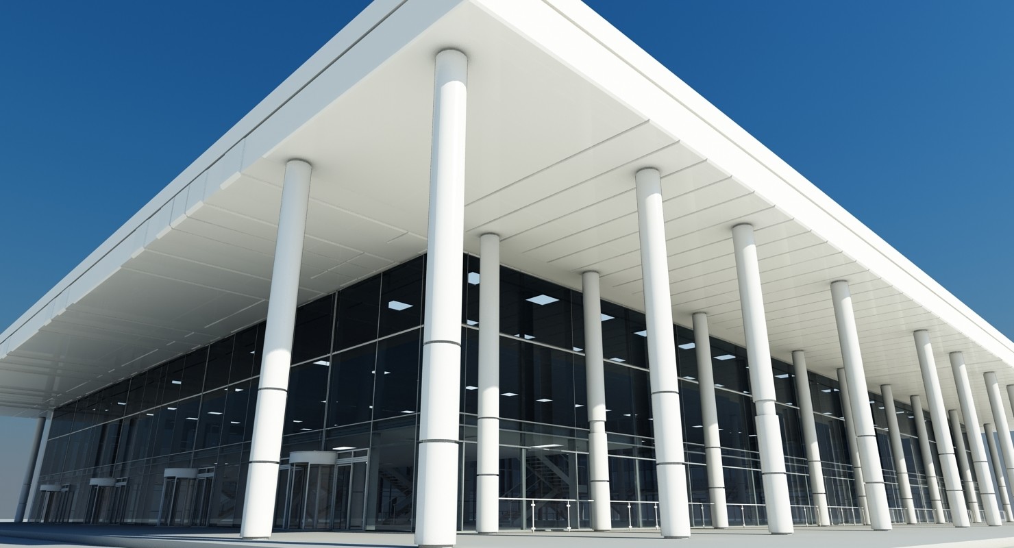 ArtStation - Modern Glass Building Interior And Exterior | Resources