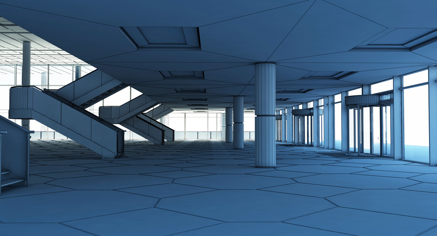 ArtStation - Modern Glass Building Interior And Exterior | Resources
