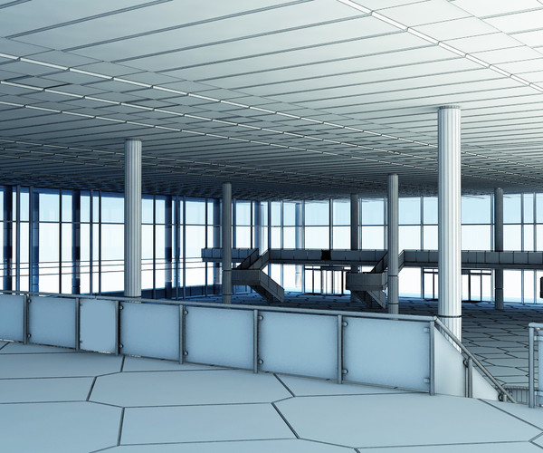 ArtStation - Modern Glass Building Interior And Exterior | Resources