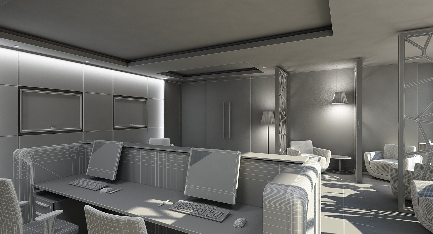 ArtStation - Classic Office Interior Night Scene | Resources