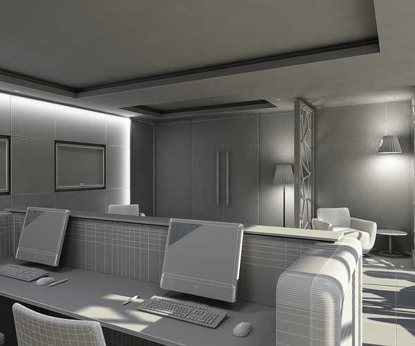 ArtStation - Classic Office Interior Night Scene | Resources