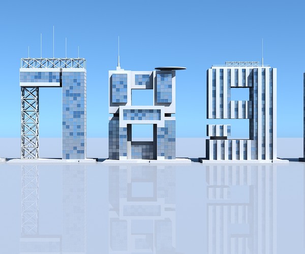 ArtStation - Numbers Skyscrapers | Resources