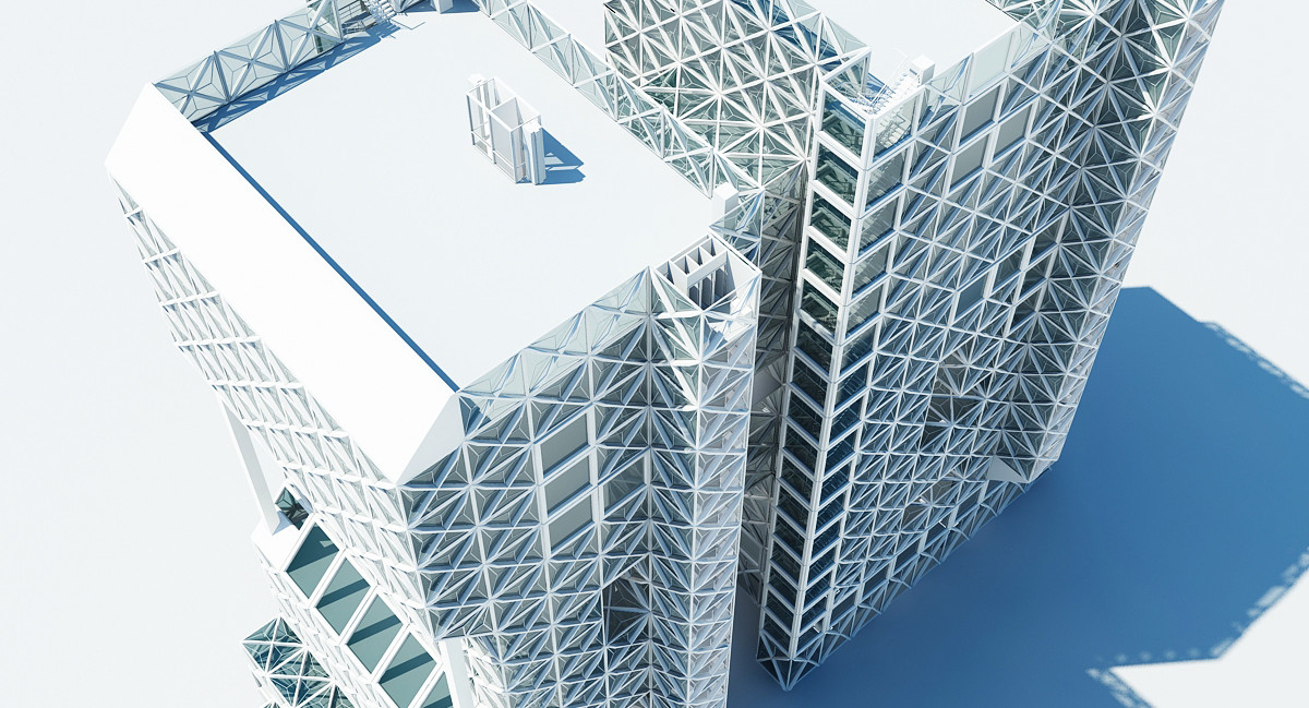 ArtStation - Office Building Tower | Game Assets