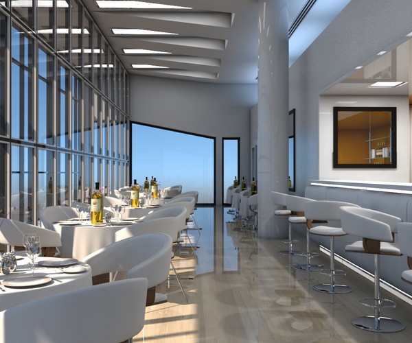 ArtStation - Restaurant Interior 3D Model | Resources