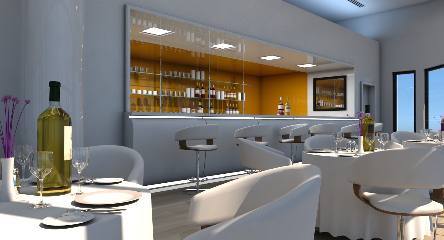ArtStation - Restaurant Interior 3D Model | Resources
