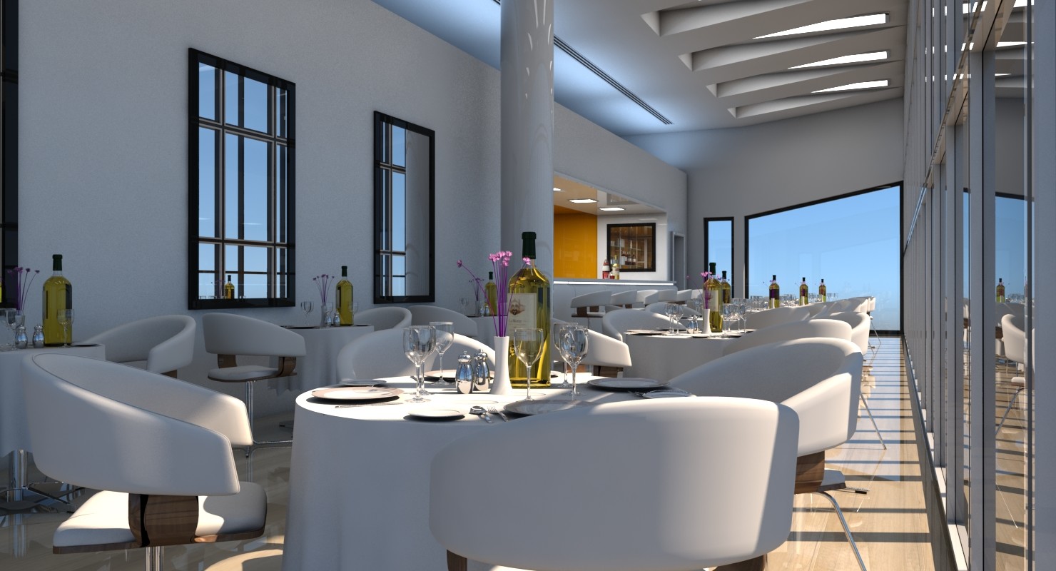 ArtStation - Restaurant Interior 3D Model | Resources
