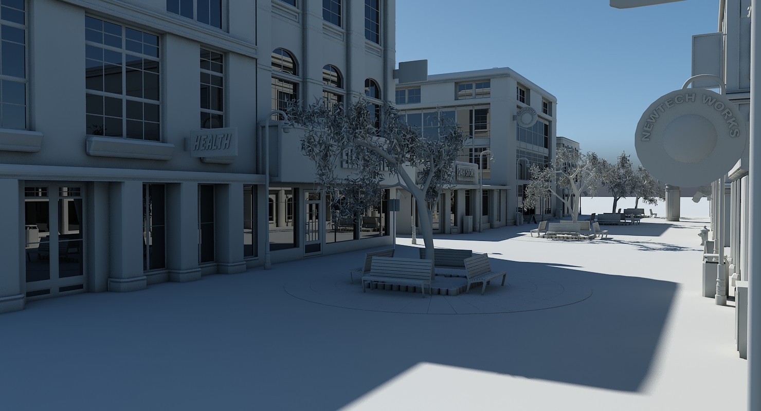 ArtStation - Shopping Center 3D Model | Resources
