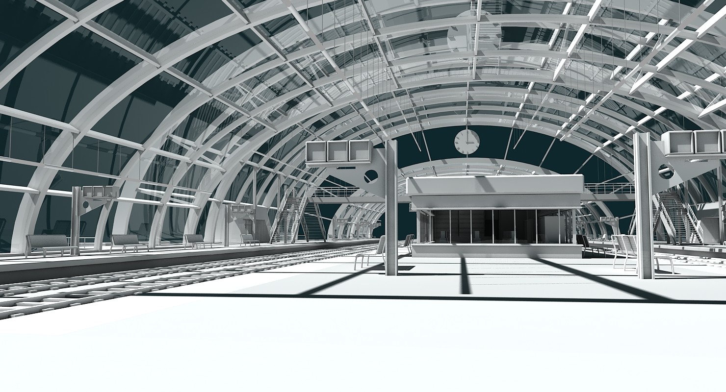 ArtStation - 3D Train Station 09 | Resources