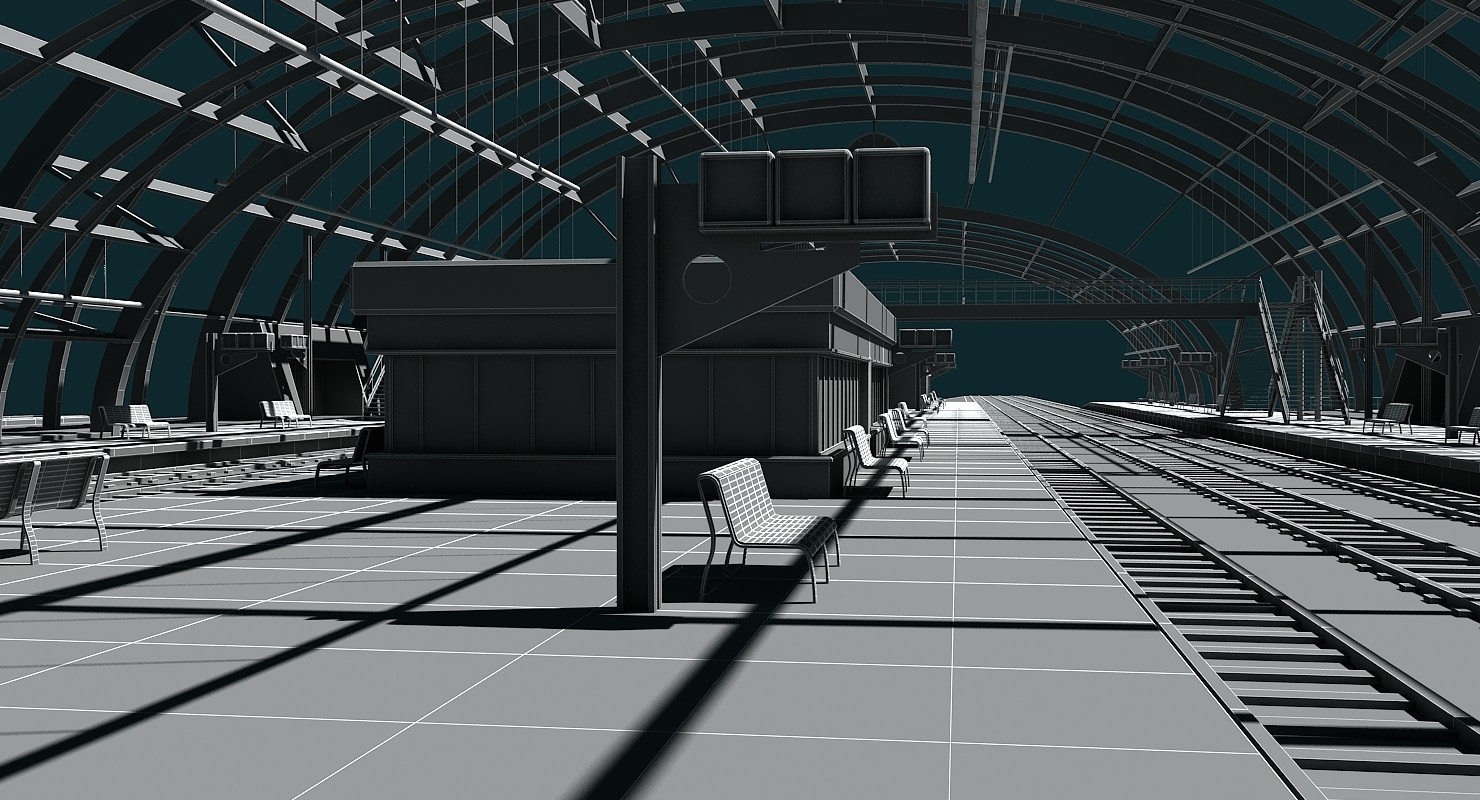 ArtStation - 3D Train Station 09 | Resources