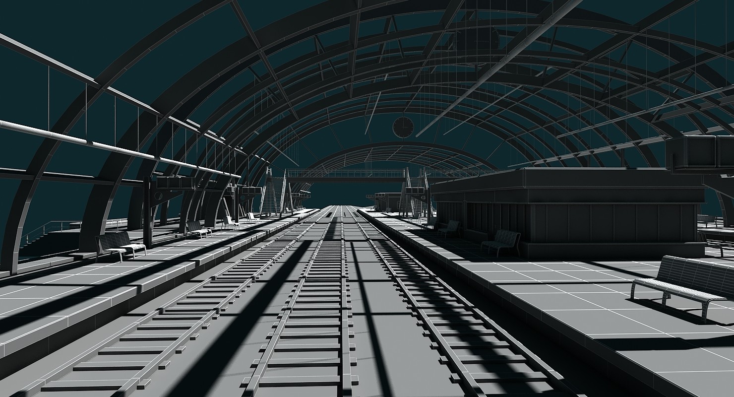 ArtStation - 3D Train Station 09 | Resources