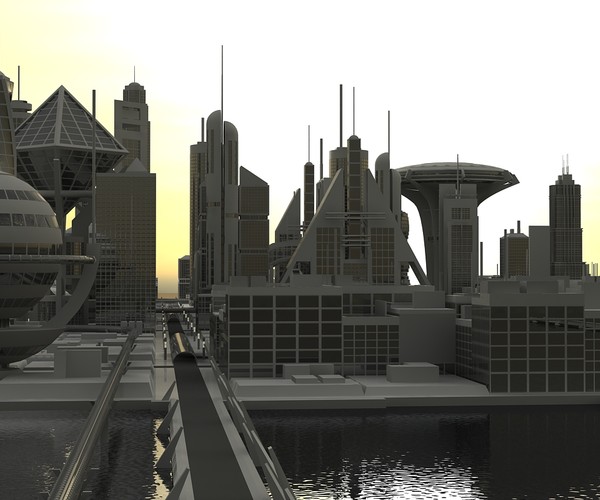 ArtStation - Sci-Fi City 3D Model | Resources