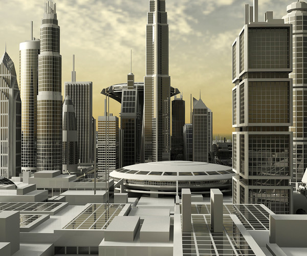 ArtStation - Sci-Fi City 3D Model | Resources