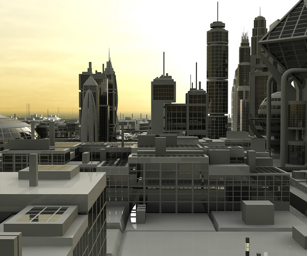 ArtStation - Sci-Fi City 3D Model | Resources