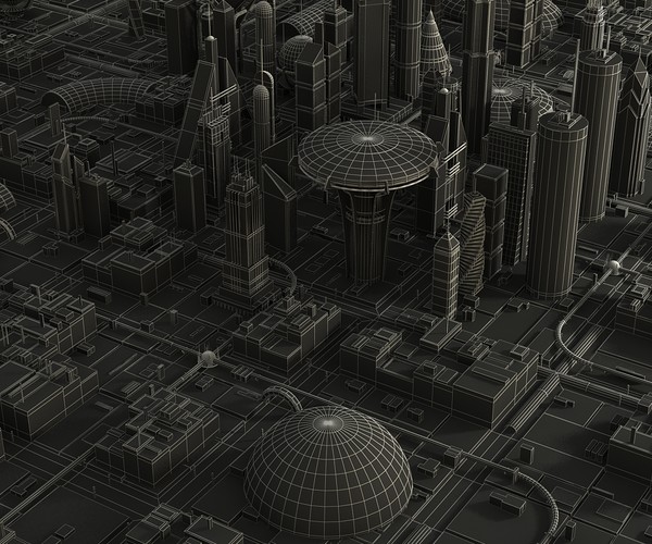 ArtStation - Sci-Fi City 3D Model | Resources