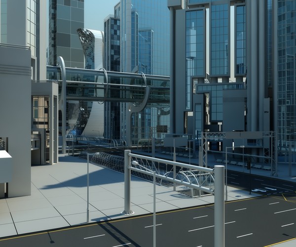 ArtStation - Future City HD 5 3D MODEL | Resources