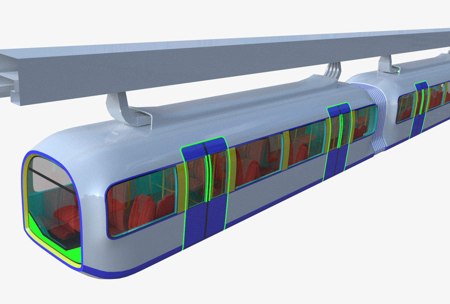 ArtStation - Monorail (elevated) train | Resources