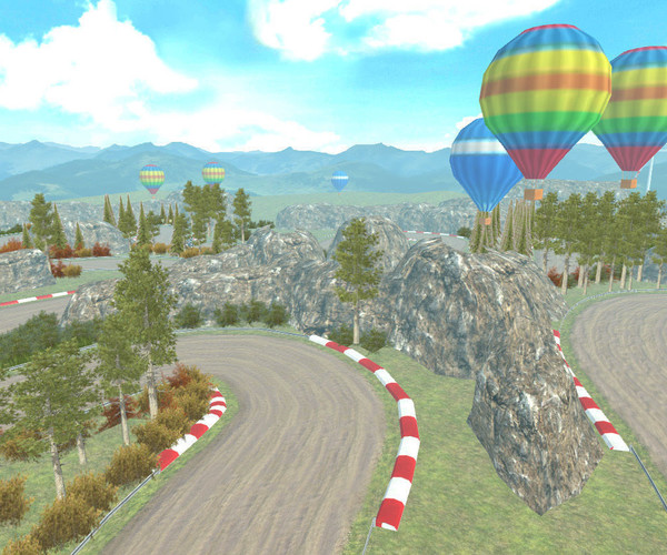 ArtStation - Rally Race Track Road Environment Pack For Mobile Games ...