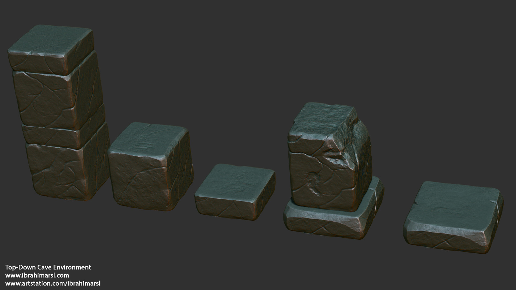 ArtStation - Top-Down Caves Environment Pack | Game Assets