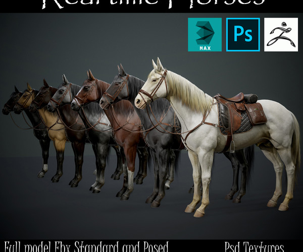 ArtStation - Real time horses Complete Files | Game Assets